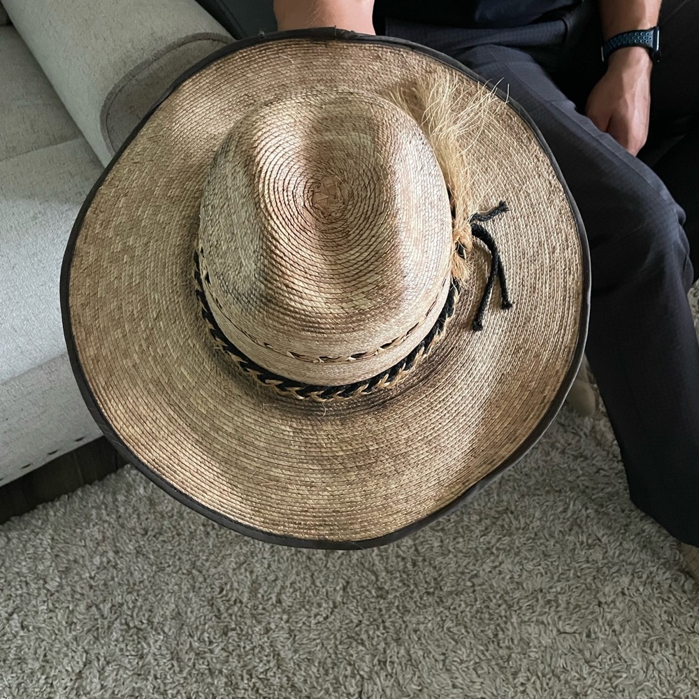 Mexican Moreno Palm Gus Crown Cowboy Hat Big Brim - Gem